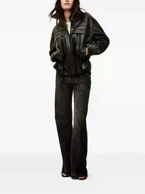 Ba&sh Kassia Peplum Leather Jacket