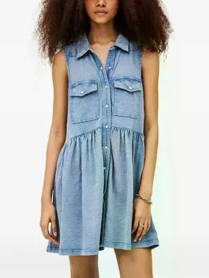 Ba&sh Ilona Sleeveless Gathered-waist Dress