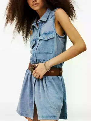 Ba&sh Ilona Sleeveless Gathered-waist Dress