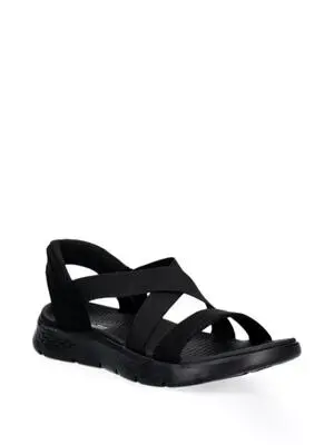 Sketchers Slip-ins Gowalk Flex Glimmer Up Strappy Sandals - Black
