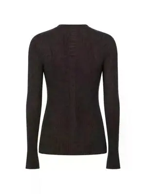 Rick Owens Ribbed Long-sleeve Sweater - Brown
