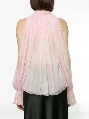 ATU BODY COUTURE Cold-shoulder Pussy-bow Blouse