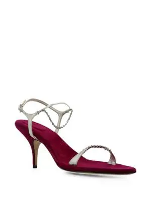 Chloé Zia Crystal-embellished Leather Sandals