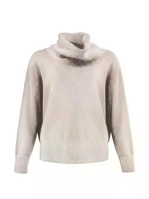 D.exterior Long-sleeve Ribbed-trim Sweater - Neutrals