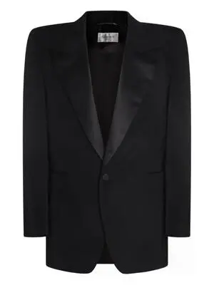 Saint Laurent Tuxedo Peaked-lapel Jacket - Black