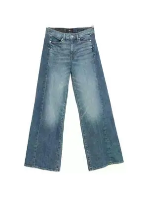 7 For All Mankind Lotta Tailorless Wide-leg Jeans - Blue