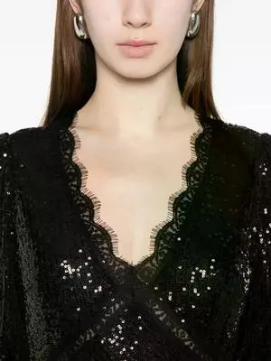 Rixo Verena Lace Sequin-embellished Midi Dress