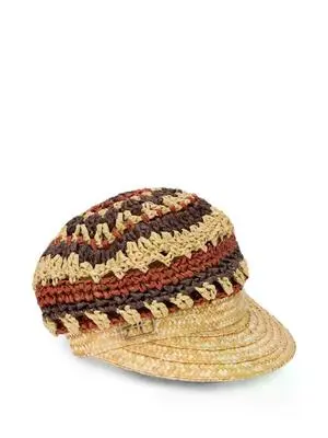 Alberta Ferretti Braided Design Hat - Neutrals