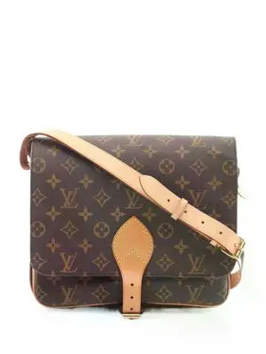LOUIS VUITTON 1997 Gm Cartesier Monogram-pattern Shoulder Bag - Brown