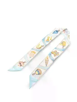 Hermès Funny Ice Cream Silk Scarf - Blue