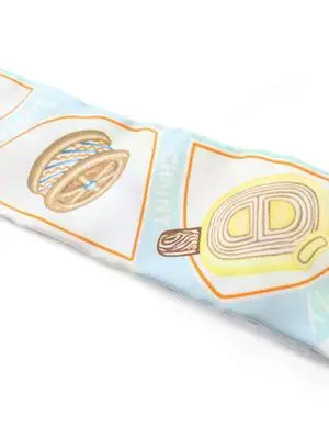 Hermès Funny Ice Cream Silk Scarf - Blue