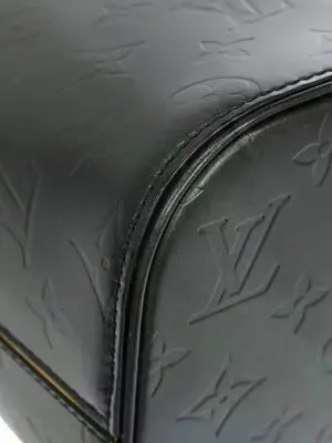 LOUIS VUITTON Monogram Embossed Leather Tote Bag - Black