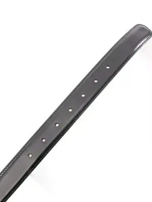 Balenciaga Leather Belt With Silver-tone Hardware
