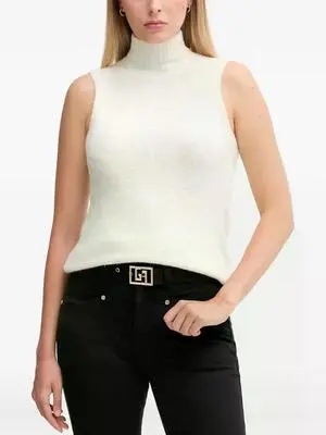 GAUDI Knitted Roll-neck Vest - Neutrals