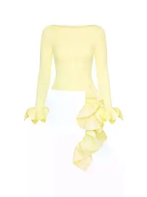 PatBO Tarsila Ruffled Blouse - Yellow