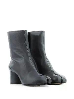 MAISON MARGIELA Tabi Leather Ankle Boots - Black