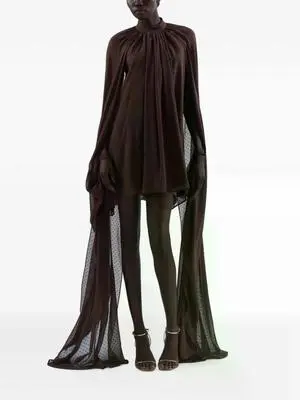 TALLER MARMO Eterea Draped Mini Dress - Brown