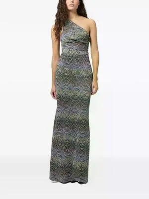 Missoni One-shoulder Knit Maxi Dress