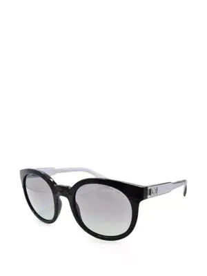 Armani Exchange Round Frame Sunglasses With Logo Plaque