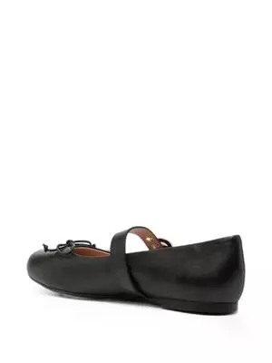 Moschino Sheepskin Ballet Flats With Buckle Detail