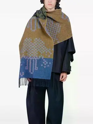 Henrik Vibskov Cross Stitch Fringed Scarf