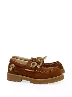Moschino Whipstitch Lug-sole Boat Shoes