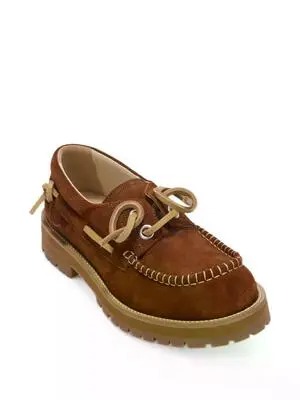 Moschino Whipstitch Lug-sole Boat Shoes