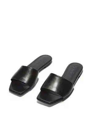 AeydĒ Anna Square-toe Leather Slides