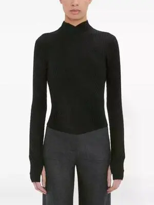 Victoria Beckham Georgia Ribbed-knit Sweater