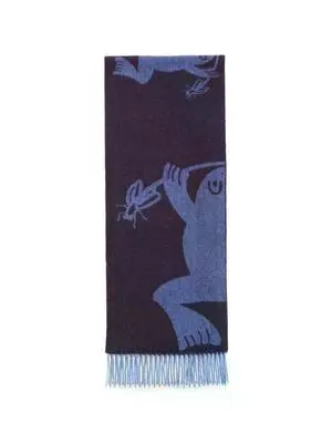 Henrik Vibskov Bug Press Jacquard-knit Scarf - Brown