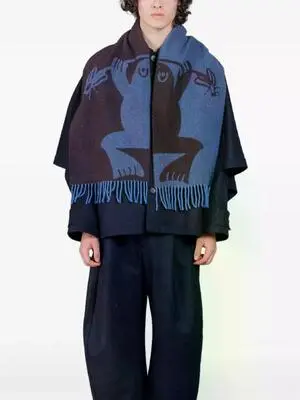 Henrik Vibskov Bug Press Jacquard-knit Scarf