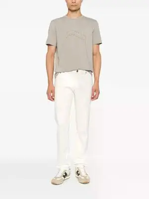 Corneliani Logo-print T-shirt - Neutrals