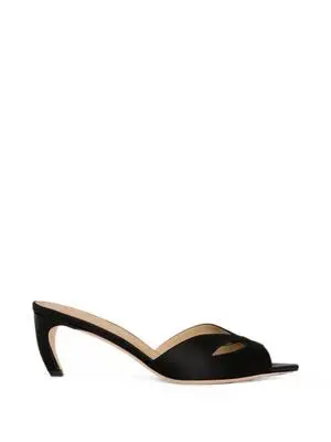 Victoria Beckham Harlow Mask Cutout Sandals - Black
