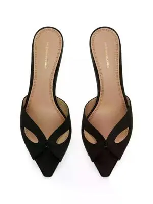 Victoria Beckham Harlow Mask Cutout Sandals - Black