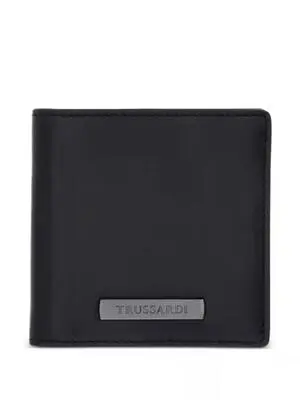 TRUSSARDI Logo-plaque Bi-fold Wallet - Black