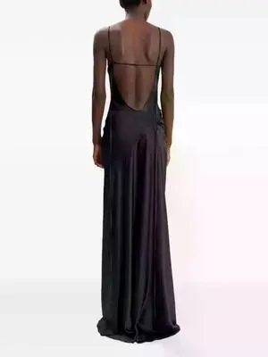 Victoria Beckham Cami Ruched Open-back Maxi Dress