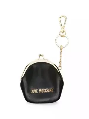 Moschino Logo-plaque Clip-fastening Wallet - Black