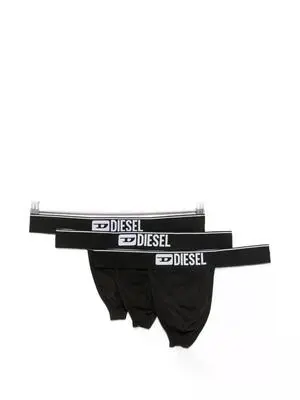 DIESEL® Logo-waistband Briefs - Black