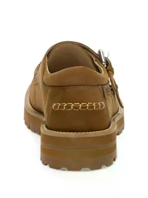 Moschino Buckle-strap Whipstitch Boat Shoes