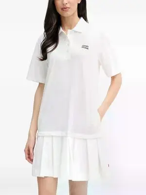 JOOP! Talena Pleated-skirt Polo Mini Dress - White