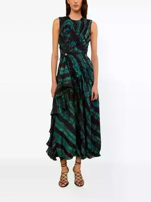 Ulla Johnson Veda Ruffled Midi Dress - Black