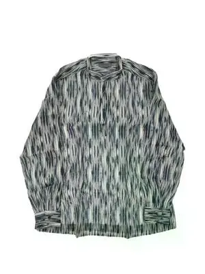 Corneliani Patterned Mandarin-collar Shirt