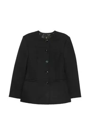 ANINE BING Single-breasted Collarless Jacket - Black