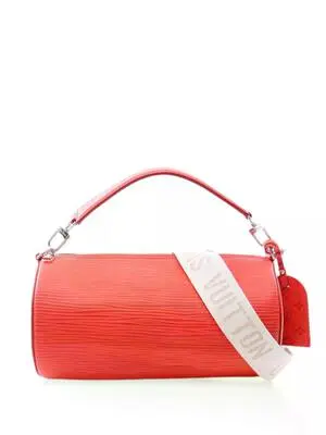 LOUIS VUITTON 2021 Soft Polochon Leather Tote Bag - Red
