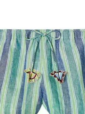 Tory Burch Striped Linen Shorts