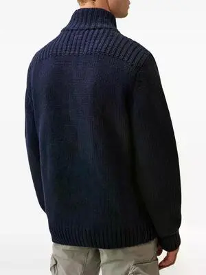 C.P. COMPANY Lens Detail Button-up Cardigan - Blue
