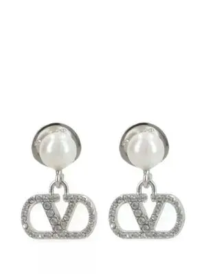 Valentino Garavani Vlogo Crystal-embellished Earrings