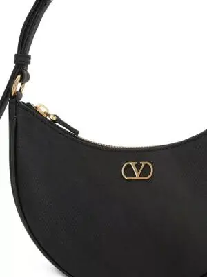 Valentino Garavani Vlogo Signature Grained-leather Mini Bag - Black
