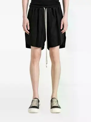 Rick Owens Drawstring Leather Shorts - Black
