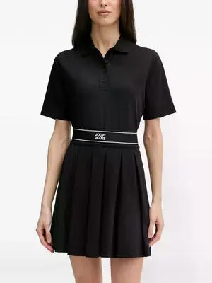 JOOP! Talena Logo-waistband Polo-collar Top - Black